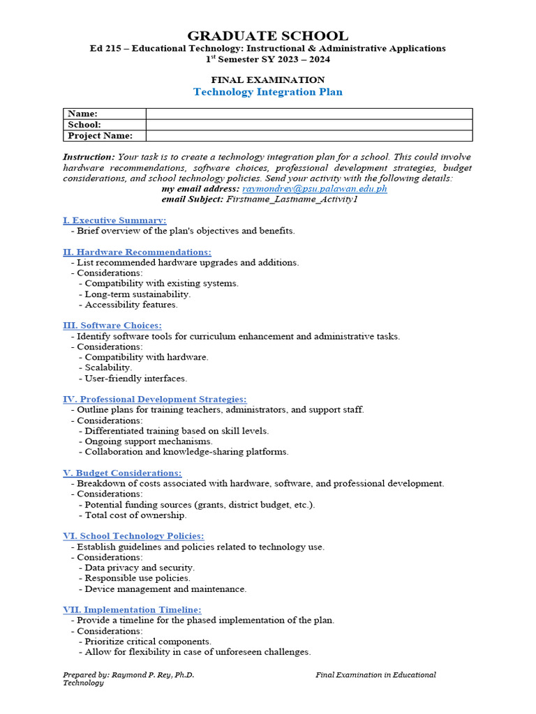 Final Examination | PDF | Usability | Educational Technology