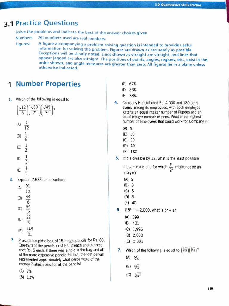 Number properties and Arithmetic - NMAT- OG | PDF | Interest | Numbers