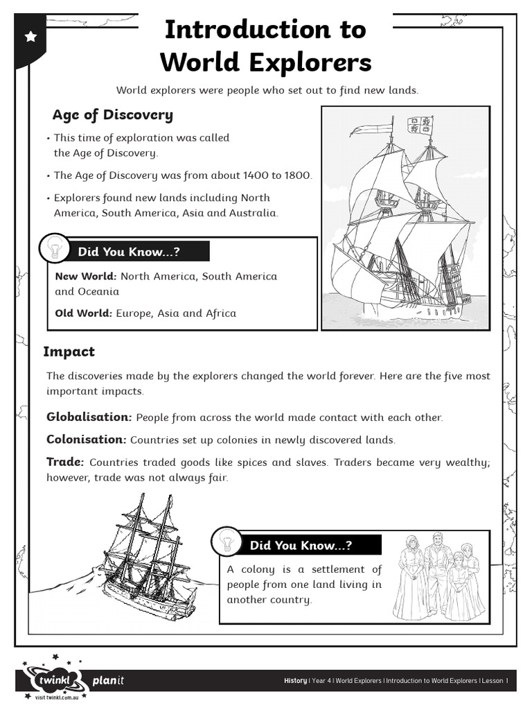 Year 4: Intro to World Explorers | PDF | Social Science | History