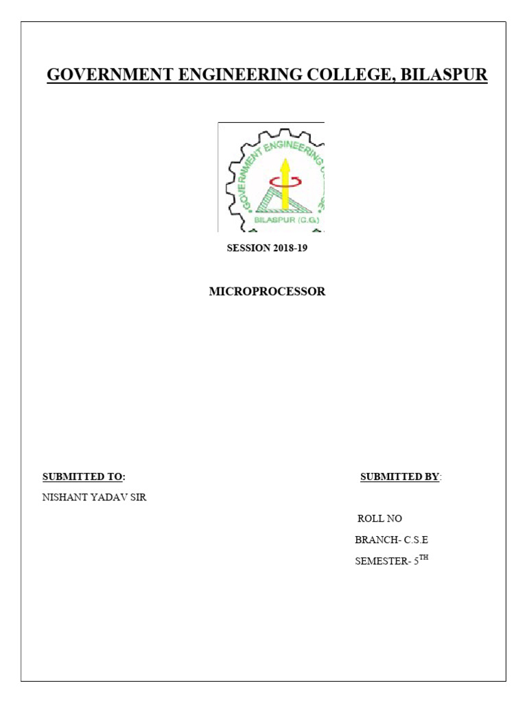 Microprocessors Lab | Download Free PDF | Computer Architecture | Computer Engineering