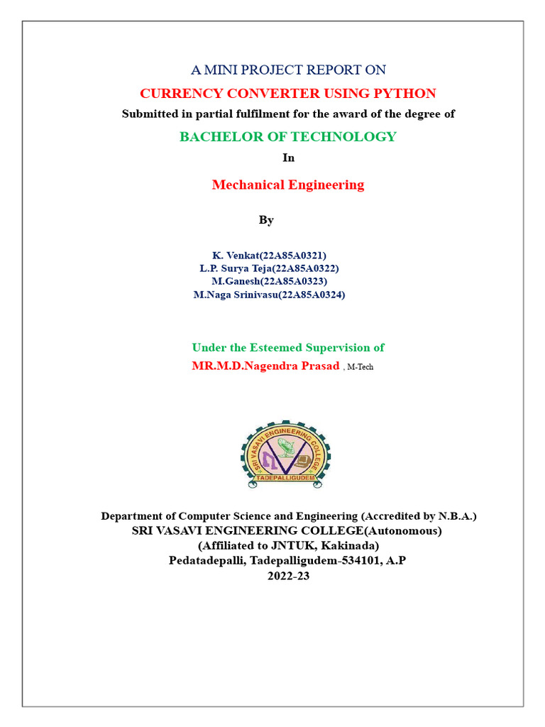 Final Miniproject-1 | PDF