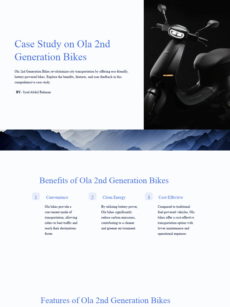 Presentation on ola bikes | PDF