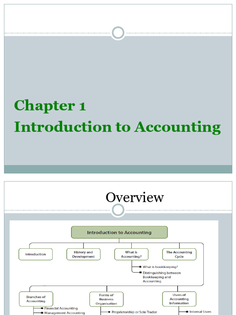 Chapter 1 Introduction To Accounting | PDF