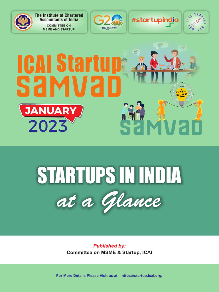 Startups in India at A Glance Booklet 04-01-2023 | PDF | Startup ...