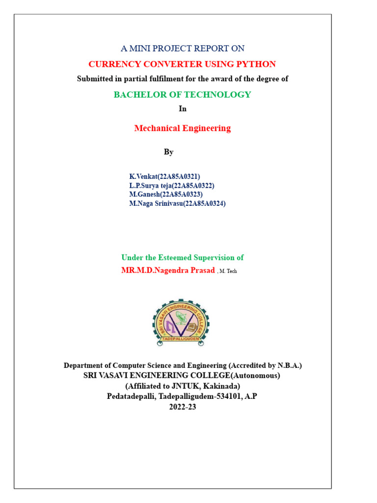 srinu | PDF | Usability | Exchange Rate