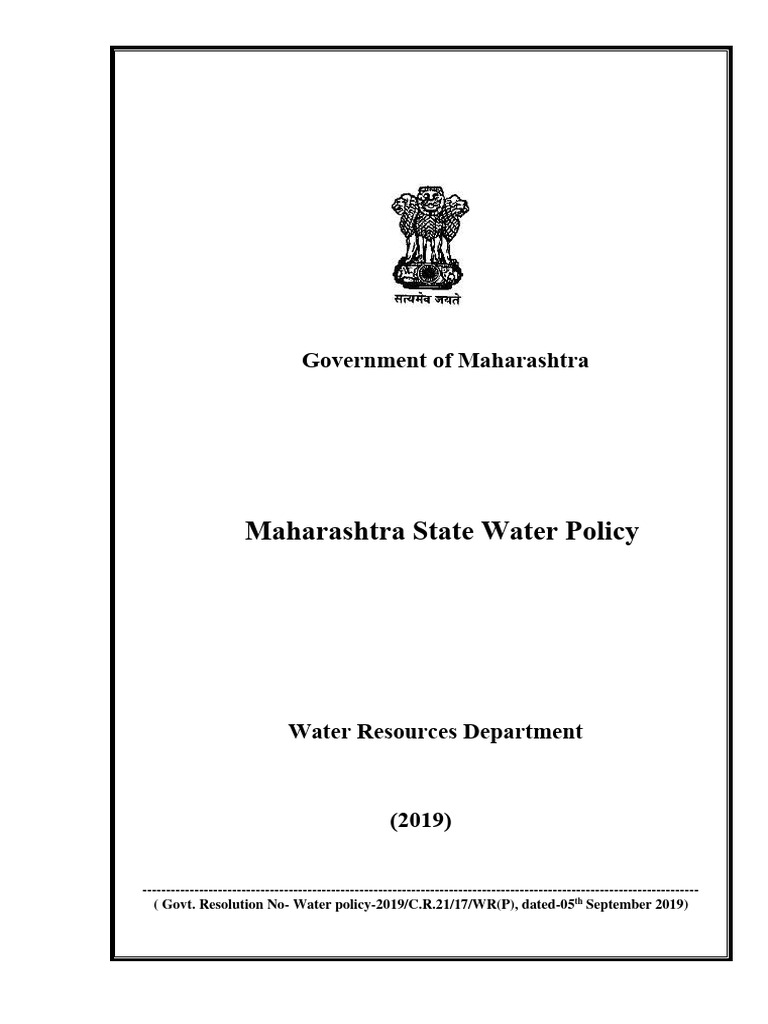 State Water Policy 2019 | PDF | Science & Mathematics