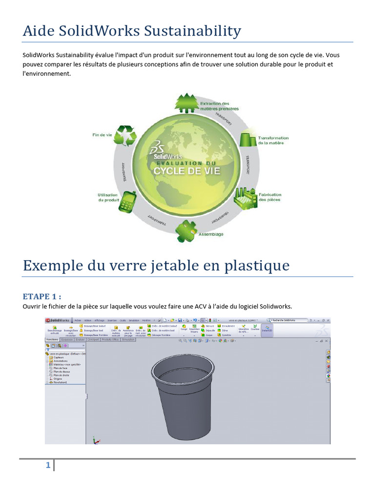 Aide SolidWorks Sustainability | PDF