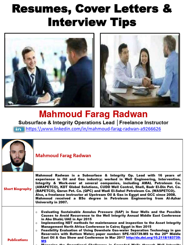 Resumes Cover Letters Interview Tips 1701373339 | PDF | Petroleum | Oils