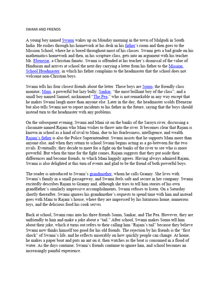 Swami and Friends | PDF