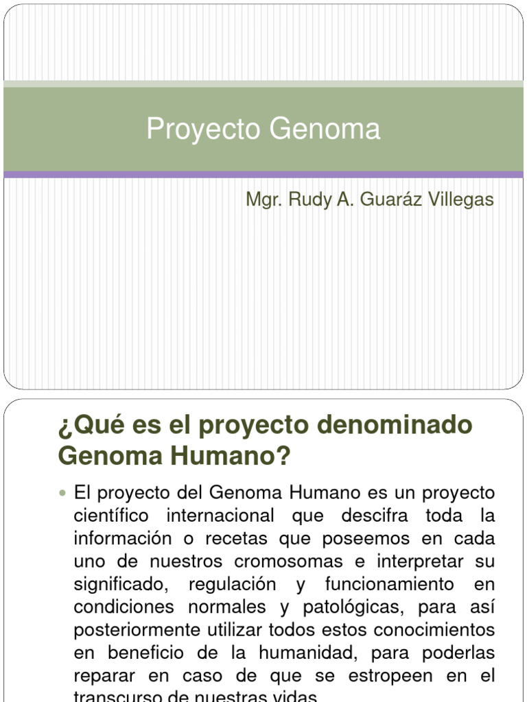 Proyecto_Genoma | PDF | Genoma | Adn