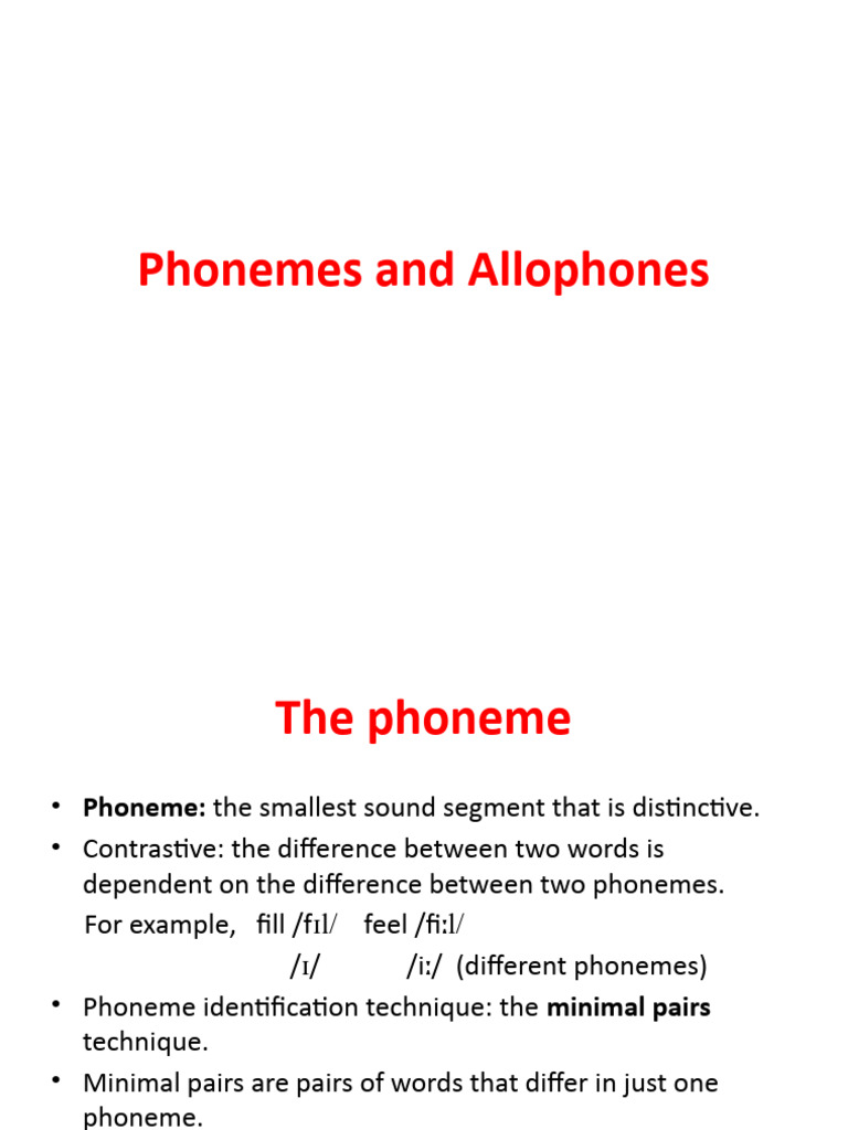 2 - Phoneme and Allophone | PDF