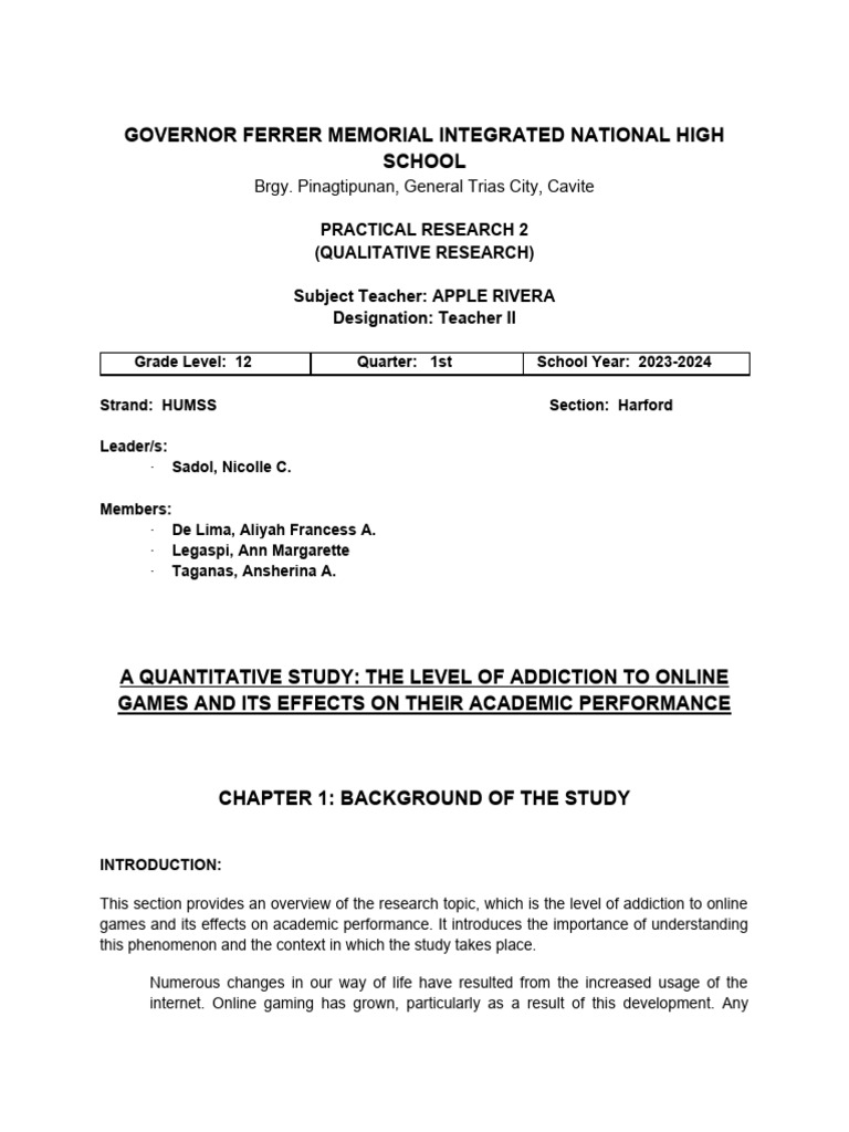 CHAPTER 1 pr2 | PDF | Theory | Conceptual Model