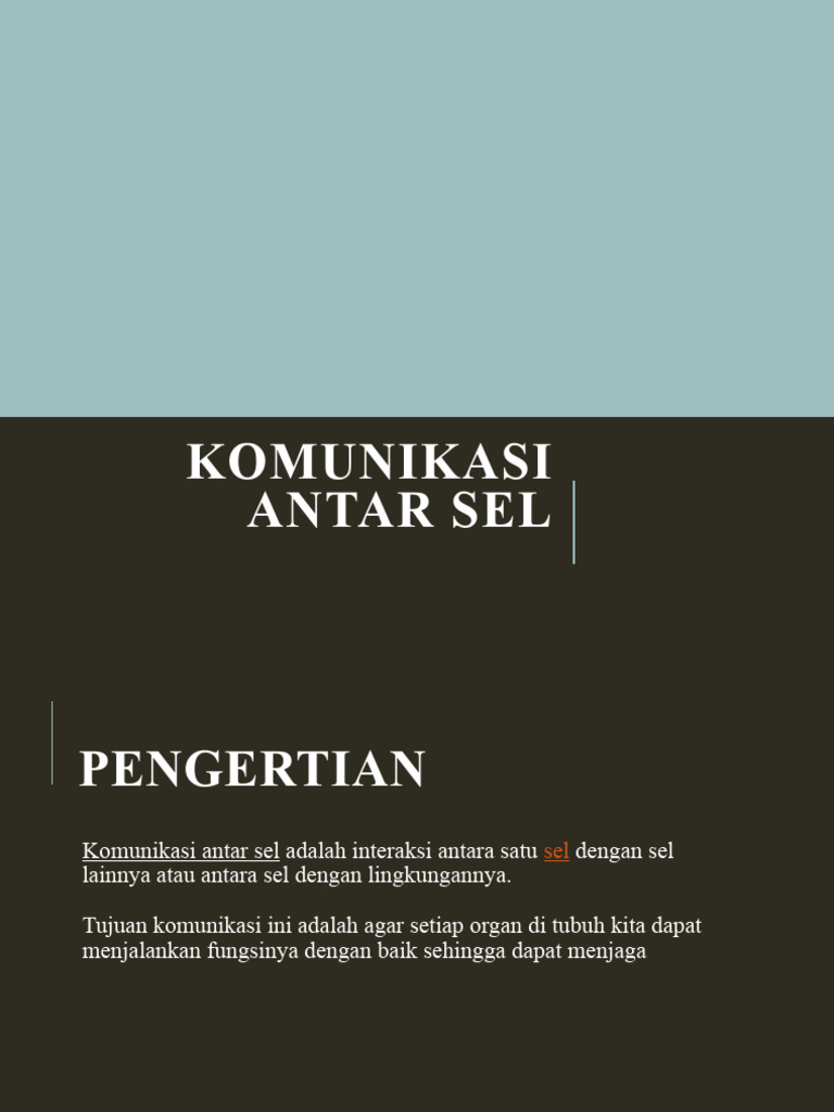 Komunikasi Antar Sel | PDF