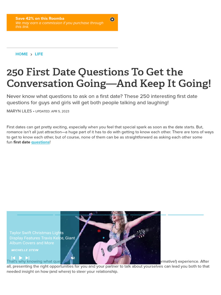 250 First Date Questions | PDF