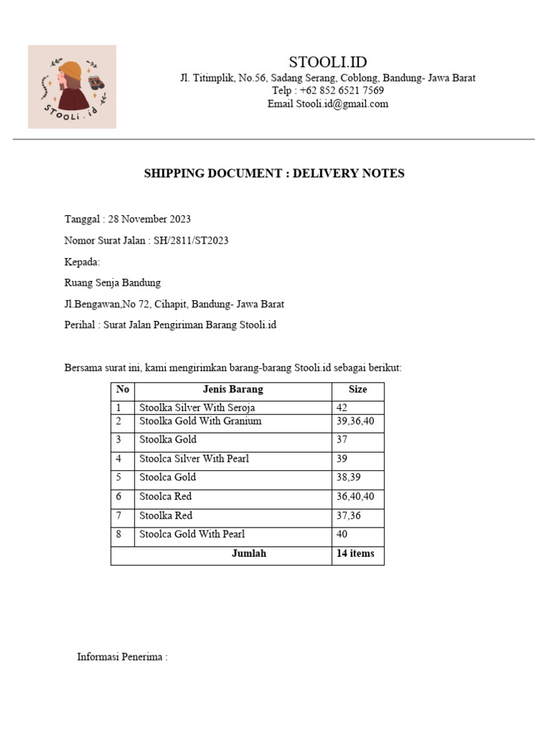 Shipping Document 2 | PDF