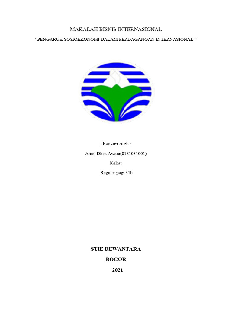 Pengaruh Sosioekonomi dalam Bisnis Internasional | PDF