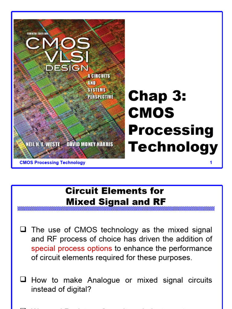 CH 03 CMOS Processing Technology Part 03 | PDF