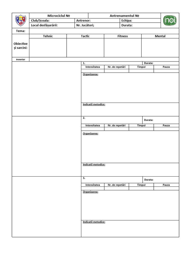 Plan de Antrenament | PDF