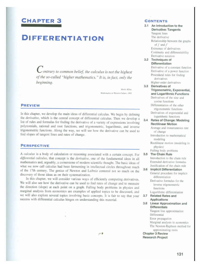 Chapter 3 Calculus 1 | PDF