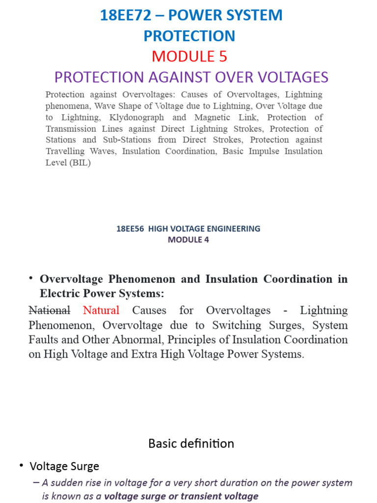 MODULE 5 Against Overvoltages | PDF