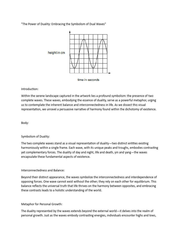 Embracing Duality in Life's Waves | PDF