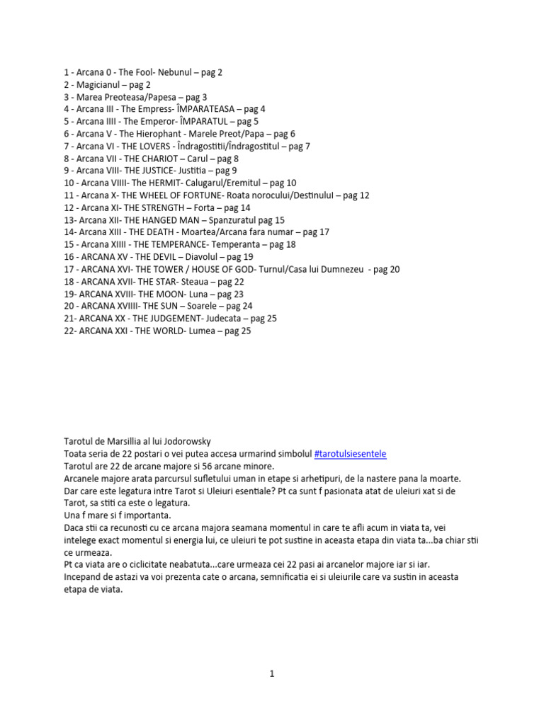 Tarotul Si Uleiurile | PDF