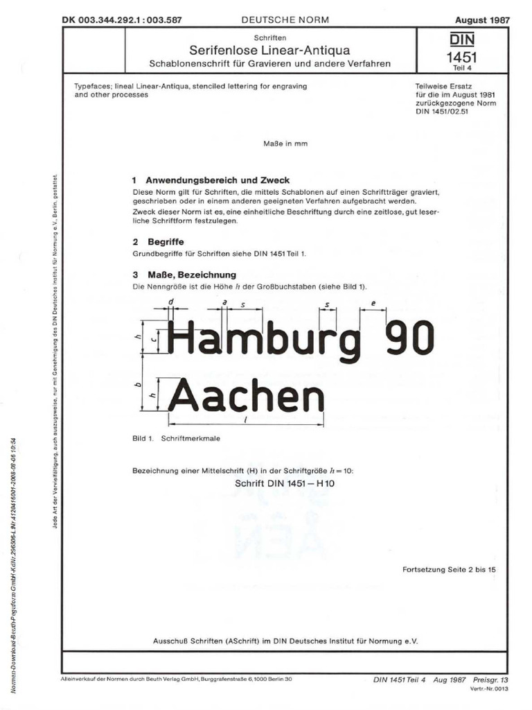 Din 1451-4 - 08.1987 | PDF