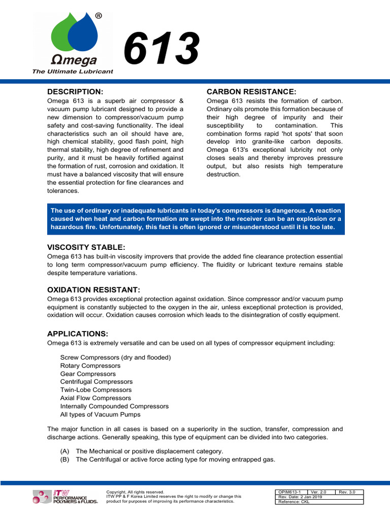 Omega 613 Pim en 20190102 | PDF | Technology & Engineering