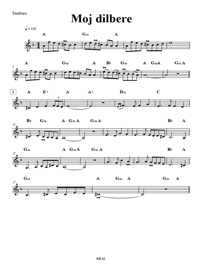 Moj Dilbere Akordi | PDF