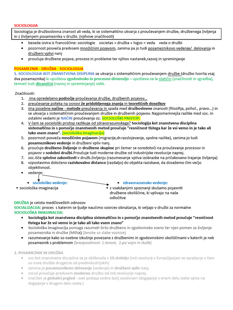 Sociologija Zapiski | PDF