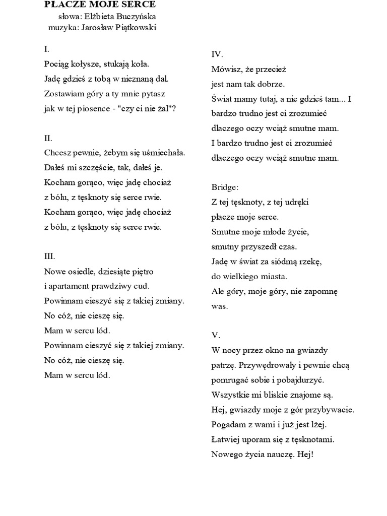 Płacze_moje_serce_T | PDF