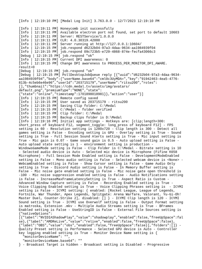 Medal Log 20231207 | PDF