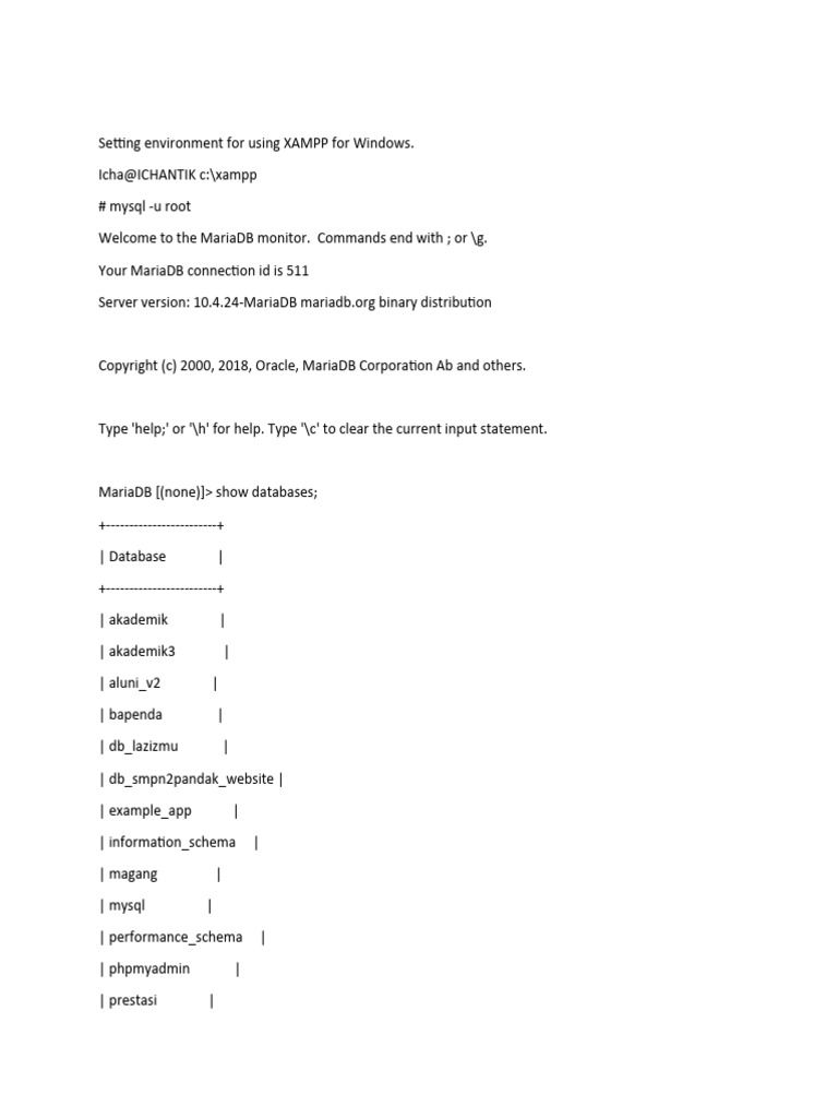 Setting Environment For Using XAMPP For Windows | PDF