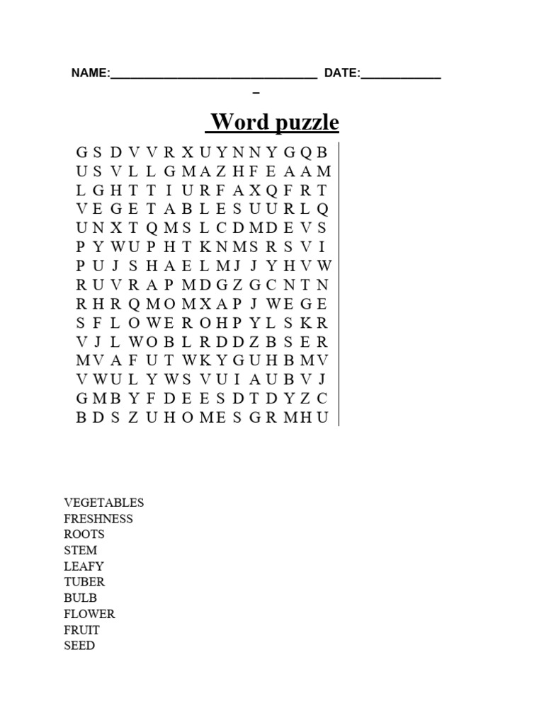 Word Puzzle | PDF