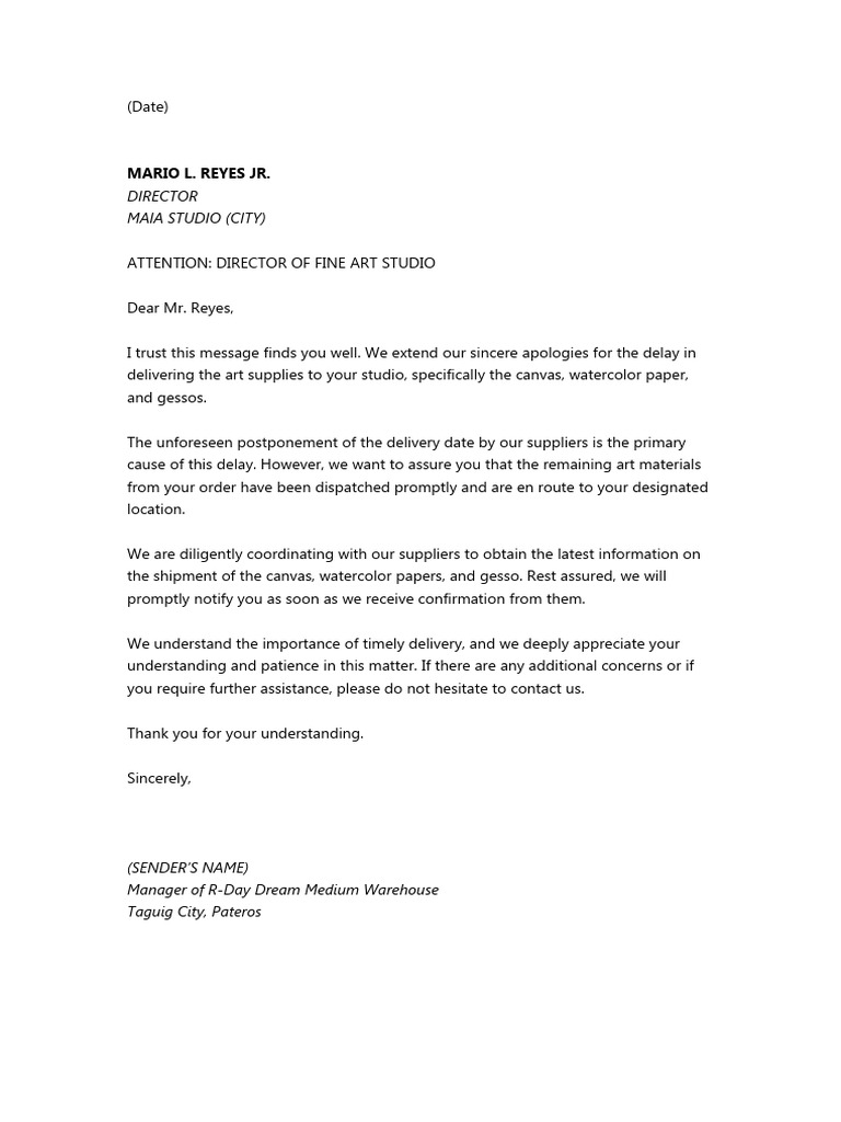 Example of Attention Line | PDF