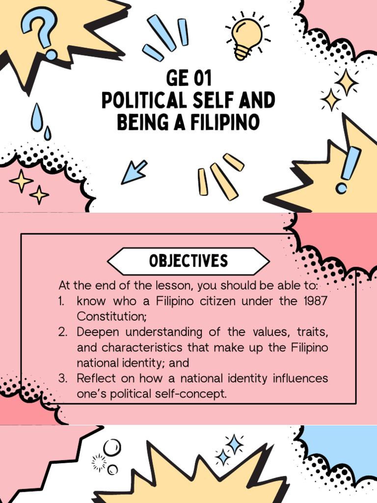 GE 01 - Political Self and Being A Filipino | PDF