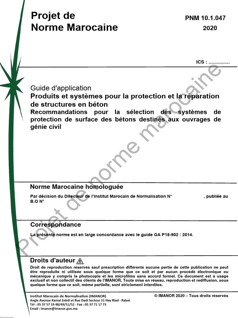Projet de Norme Marocaine | PDF | Maison et jardin | Ordinateurs
