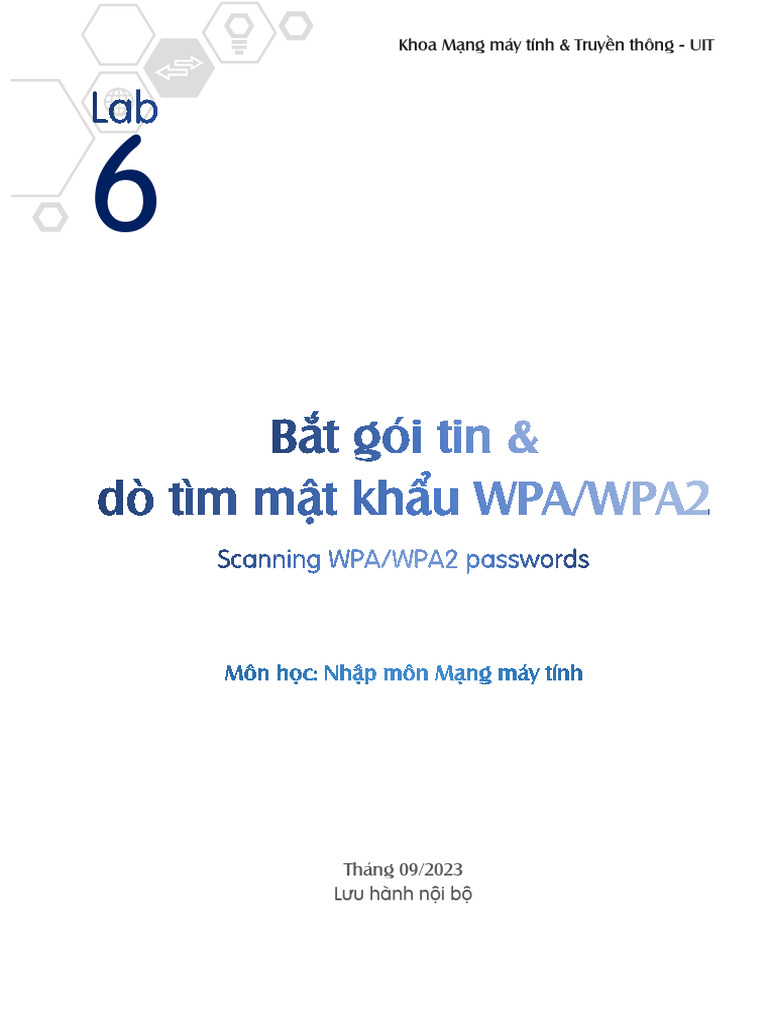 Lab 6 - Scanning WPA WPA2 Passwords | PDF