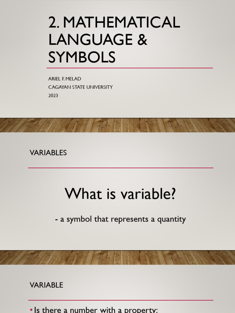 Unit 2. Math Language and Symbols | PDF | Function (Mathematics) | Set (Mathematics)