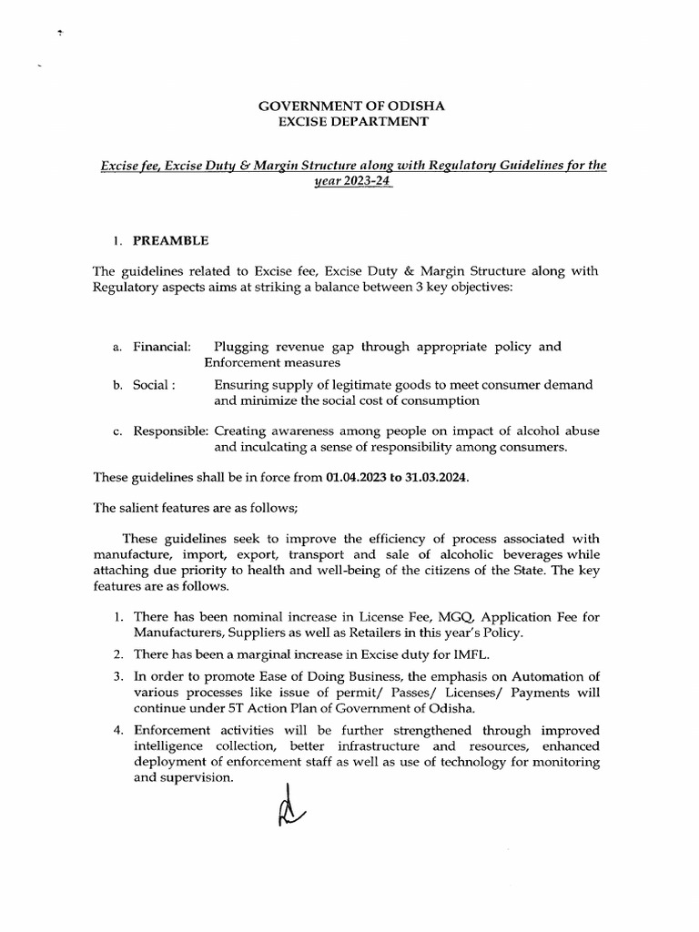 Excise Policy 2023 24 | PDF