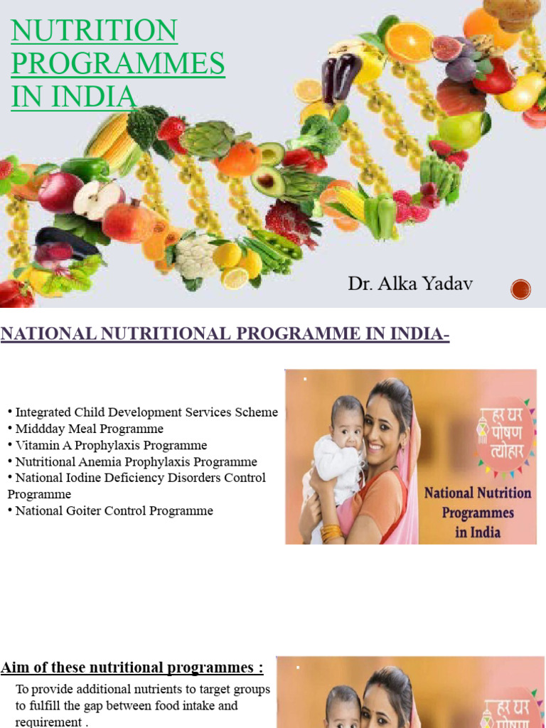 National Nutrition Programs in India | PDF | Nutrition | Diet & Nutrition