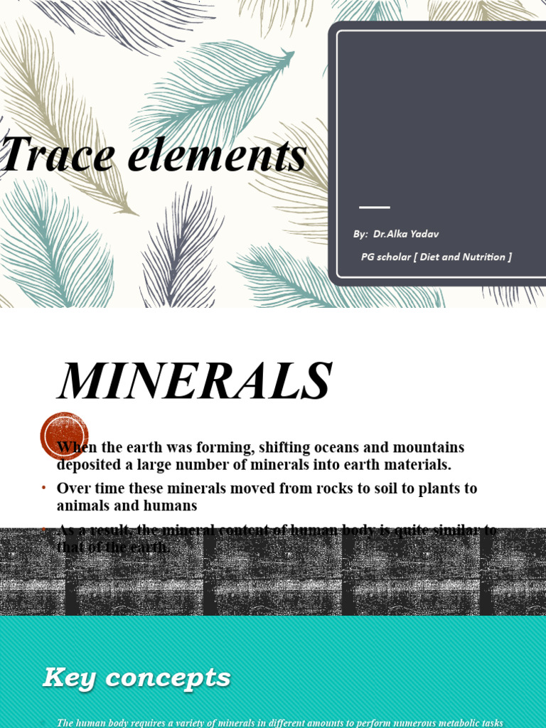 Essential Trace Elements in Nutrition | PDF | Selenium | Fluoride