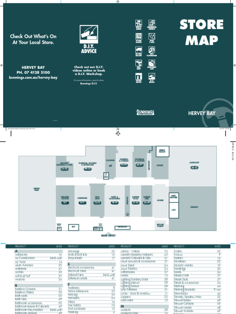 Bunnings Hervey Bay Store Map | PDF | Bathroom | Door