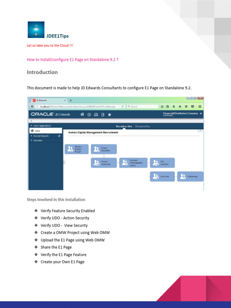 How To Install or Configure The E1Page On Standalone 9.2 | PDF | World ... How To Install or Configure The E1Page On Standalone 9.2 | PDF | World ...