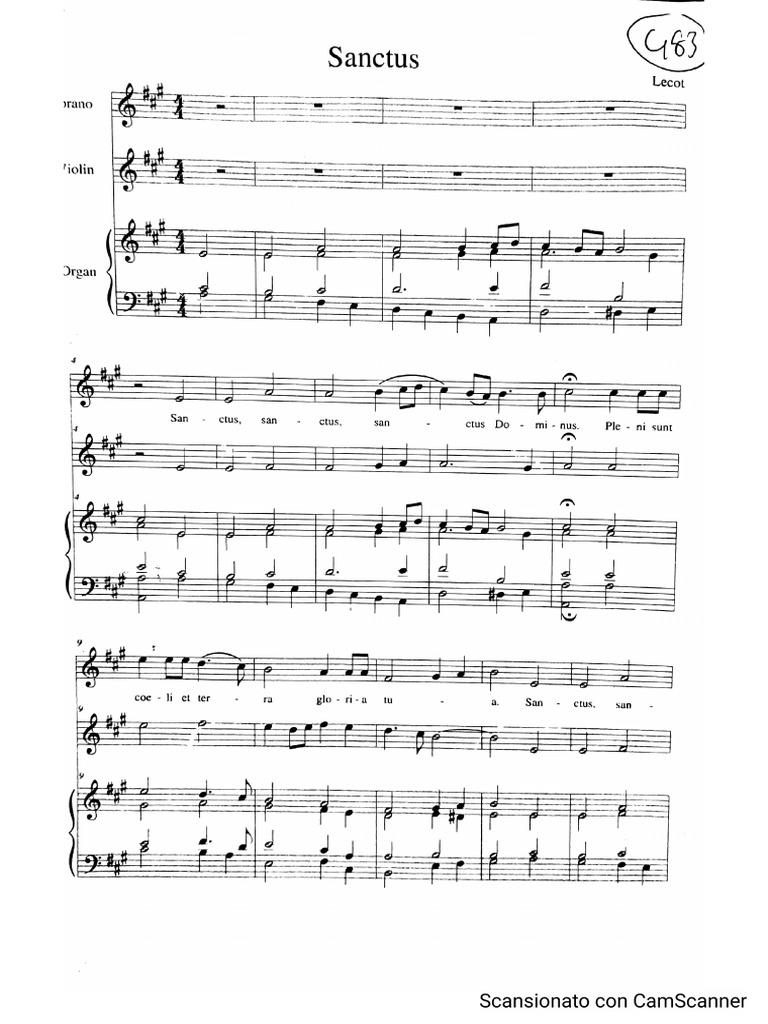 Sanctus Di Lecot | PDF
