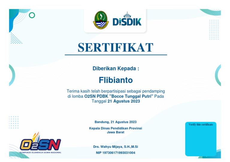 Sertifikat Pendamping | PDF