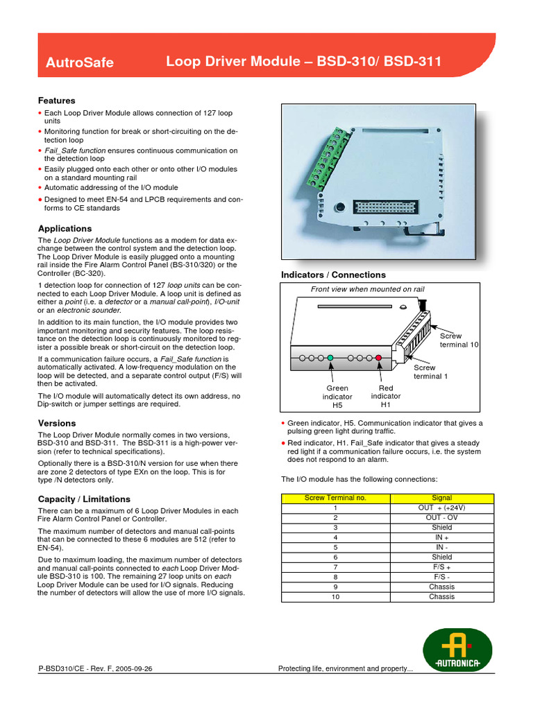 BSD-310 - N-Loop Driver Module | PDF | Electrical Resistance And Conductance | Electrical ...