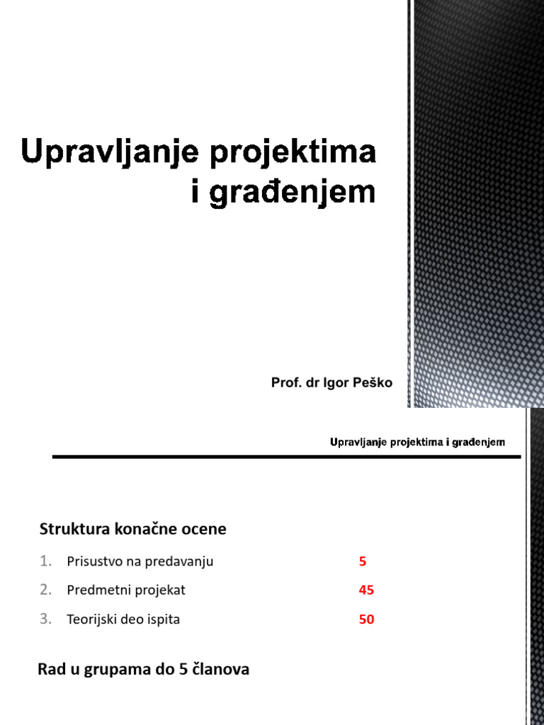 001 Prvo Predavanje | PDF