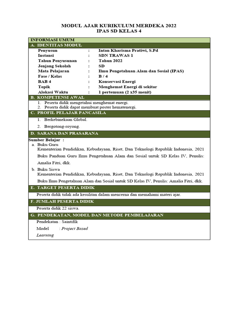 RPP KLS 4 New-1 | PDF