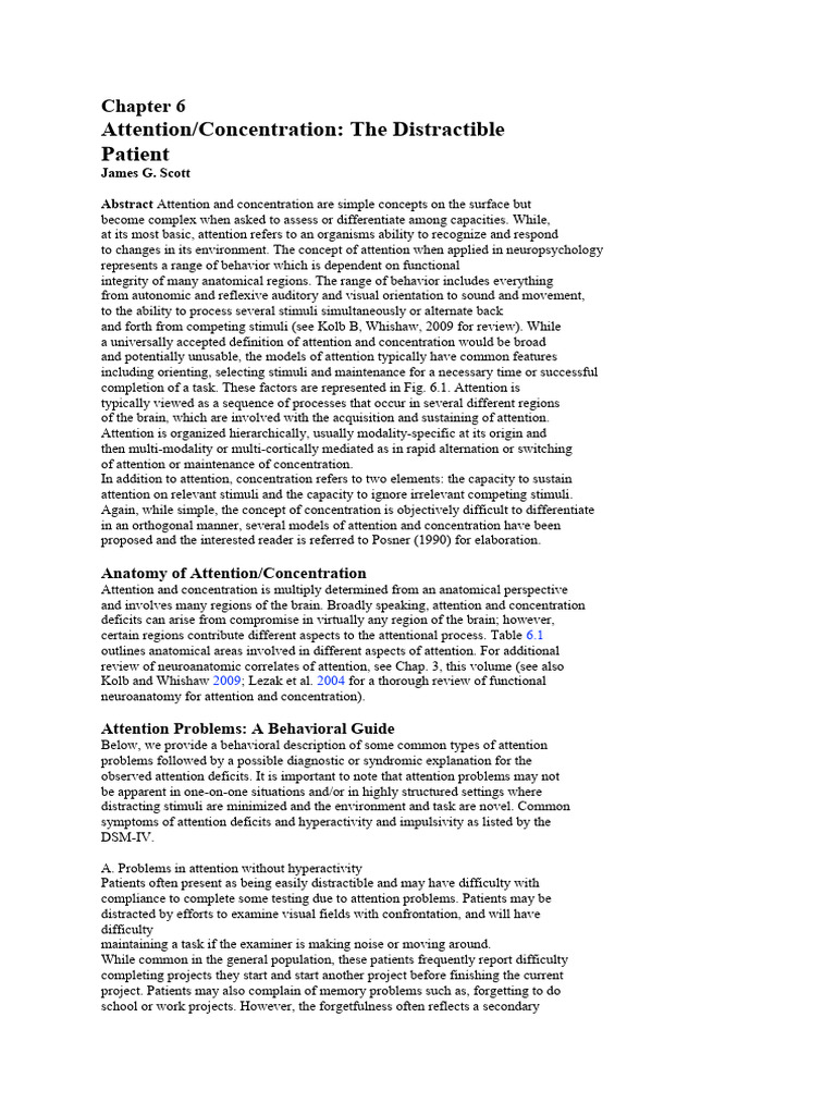 Chapter 6 | PDF | Attention | Attention Deficit Hyperactivity Disorder
